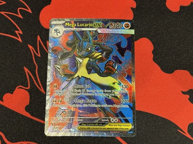 POKÉMON MEGA EVOLUTION Mega Lucario Full Art Ultra Rare Card 160/132 ...