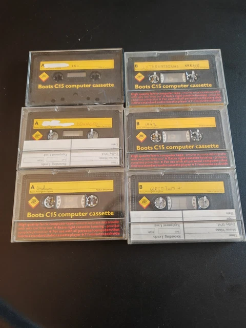 VINTAGE BOOTS C15 Computer Cassettes Lot Of Six Commodore 64. FREE UK ...