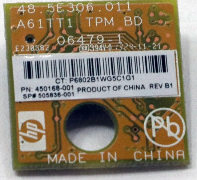 Hp Tpm Trusted Platform Module FOR SALE! - PicClick UK Hp Tpm Trusted Platform Module FOR SALE! - PicClick UK