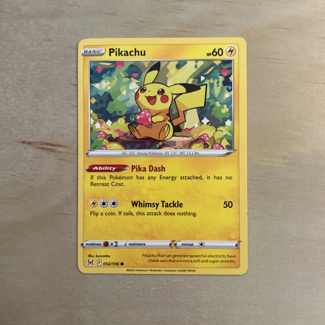 PIKACHU 052/196 - Lost Origin - Common - Pokemon Card TCG - NM $3.00 ...