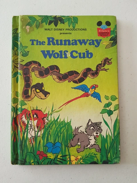 DISNEY'S WONDERFUL WORLD Of Reading Book - The Runaway Wolf Cub 1980 ...