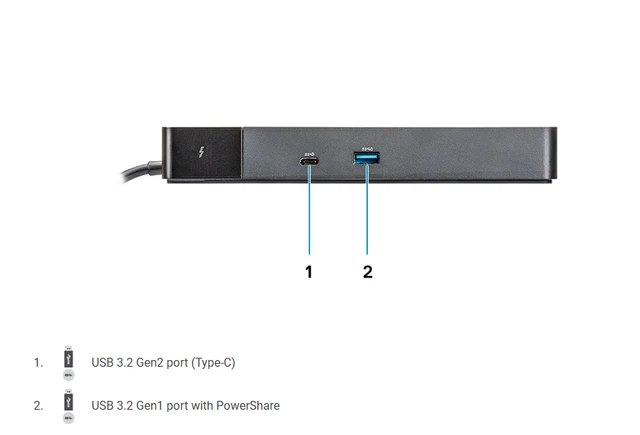DELL WD19TB THUNDERBOLT Dock (DELL-WD19TB) 180 Watt Docking Station ...