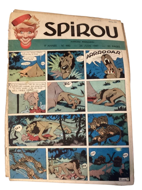 ANCIENNE REVUE SPIROU Vintage Bande Dessinée Livre Pas Lucky Luke Astérix 1947 EUR 4,00 ...