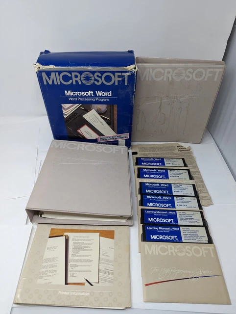 1986 RARE - Vintage Microsoft Word Release 3 For IBM PC Software $399. ...