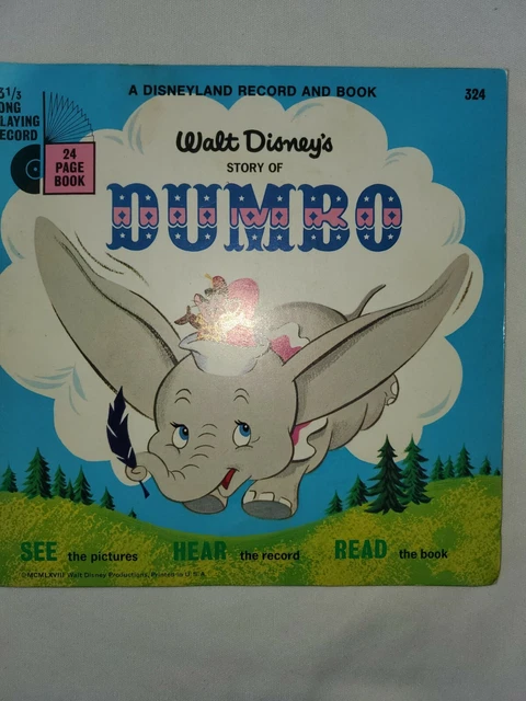(WALT DISNEY READ-ALONG) The Story Of Dumbo- Book and Record Vintage ...