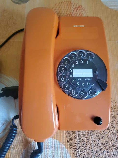 SIEMENS WÄHLSCHEIBEN TELEFON orange - Anschauen - EUR 35,00 - PicClick DE