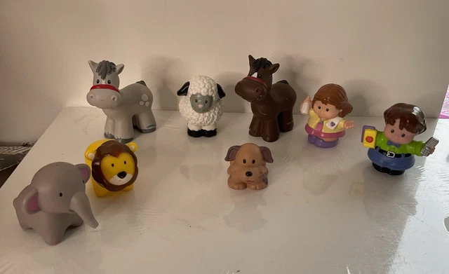 FISHER PRICE LITTLE People Farm People Zoo Animal Toy Figures Happy ...