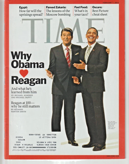 TIME MAGAZINE FEBRUARY 7 2011 Barack Obama Ronald Reagan Egypt Uprising ...