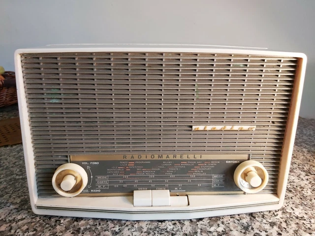 RADIO A VALVOLE Radiomarelli Alad Con Fm-Om-Oc-Fono Funzionante ...