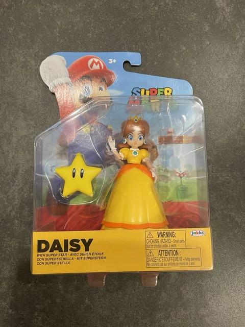 NINTENDO SUPER MARIO 4" Princess Daisy Star Poseable Figure Jakks ...
