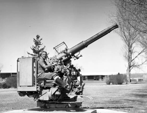 ALBERT MOOTE AND A 40Mm Bofors Anti-Aircraft Duck Gun On March 9 ...