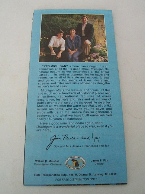1980'S OFFICIAL TRANSPORTATION MAP - YES MICHIGAN $7.99 - PicClick CA