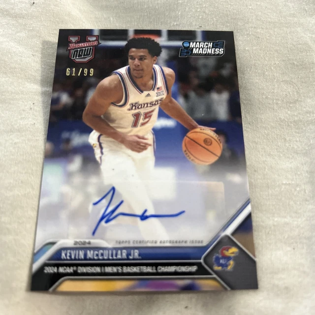 KEVIN MCCULLAR JR 2023-24 Bowman U Now University MARCH MADNESS Auto ...