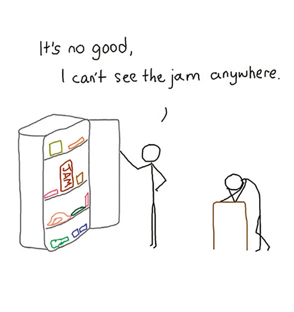 FUNNY JAM LOST in the Fridge Birthday Card – Stick Figure Modern Life ...