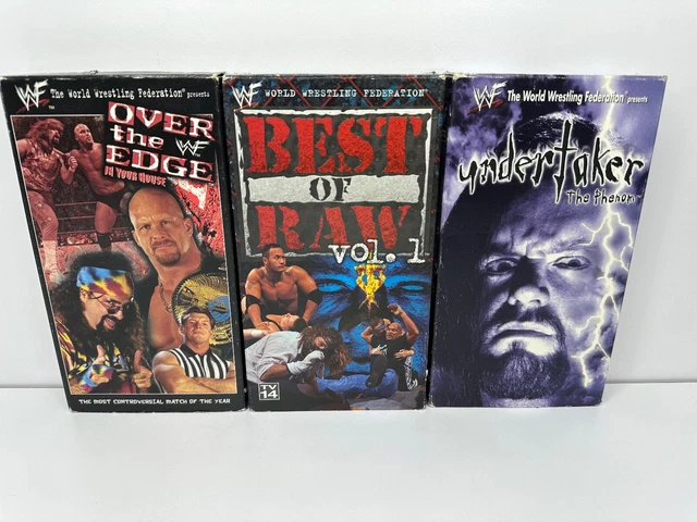 3 VINTAGE WWF Wrestling VHS Video Cassette Tapes Over the Edge Best of ...