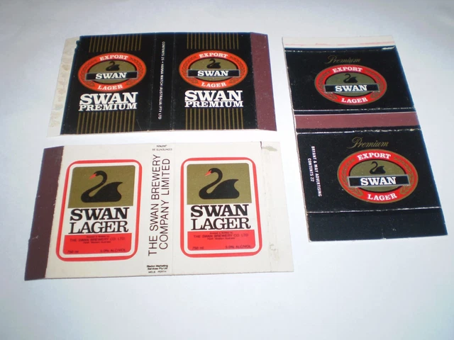 3 VINTAGE AUSTRALIAN Beer match box covers Swan beers $4.50 - PicClick AU