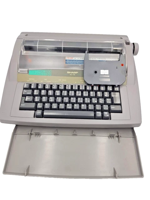 SHARP QL-110 ELECTRONIC Typewriter Type Writer Vintage Collectible ...