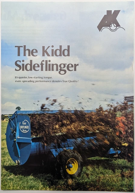 ORIGINAL ARCHIE KIDD Sideflinger 6 Cu Yd Muckspreader Brochure, 1980's ...