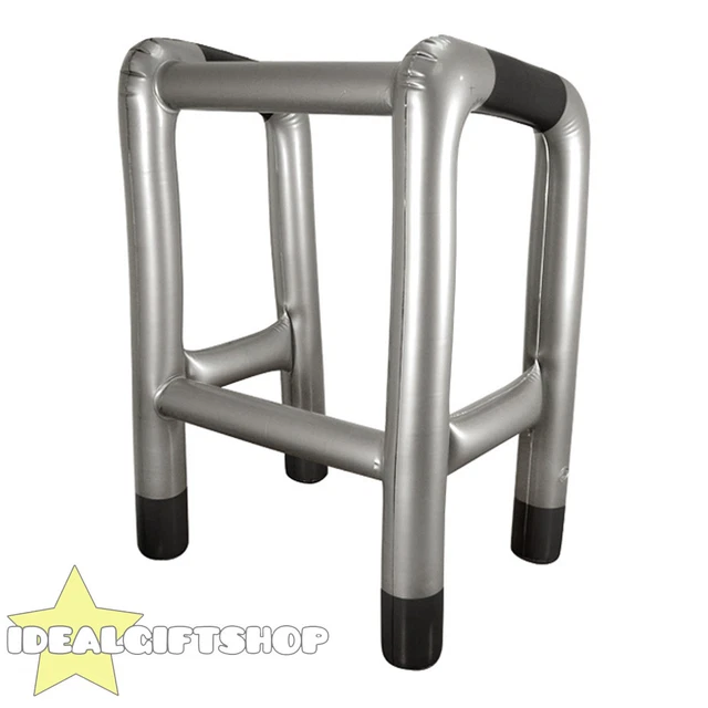 INFLATABLE WALKING FRAME Party Blow Up Old Person Fancy Dress Props ...