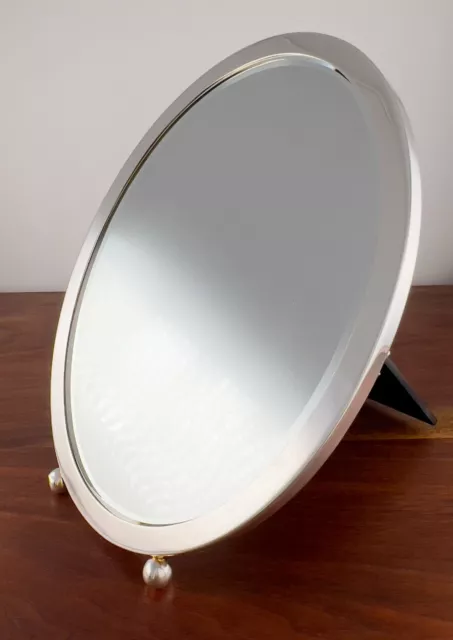 LARGE TIFFANY & Co Makers Sterling Silver Dressing Oval Table Standing ... LARGE TIFFANY & Co Makers Sterling Silver Dressing Oval Table Standing ...