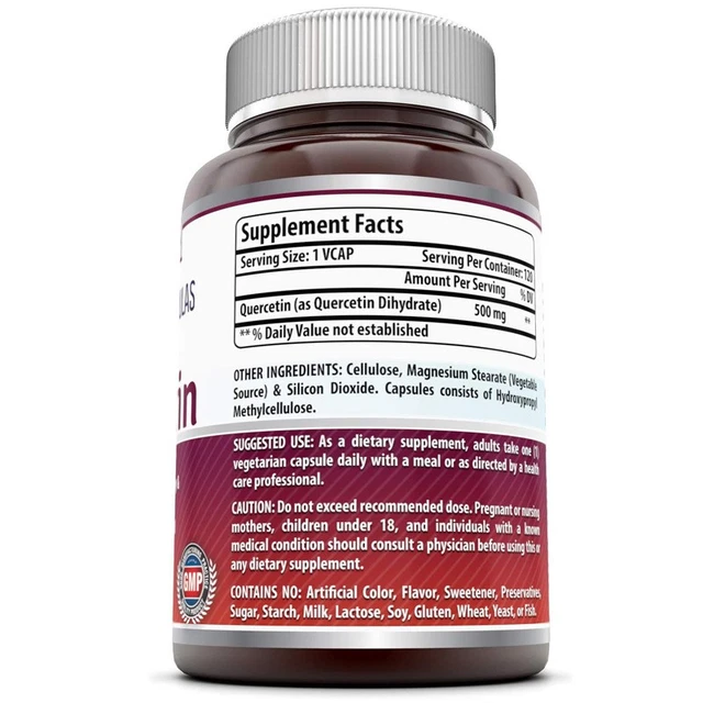 QUERCETIN VITAMIN 60 Caps – Antioxidant, Immune & Heart Health ...
