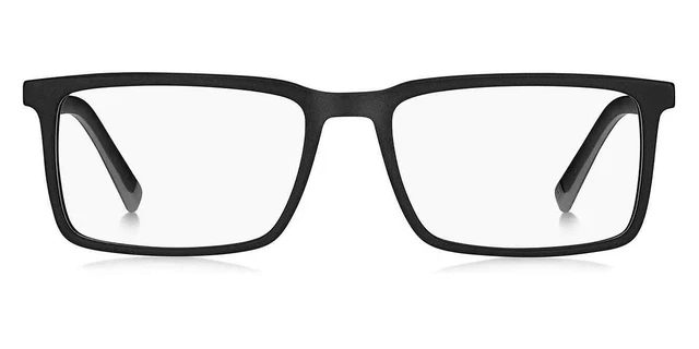 TOMMY HILFIGER EYEGLASSES Matt Black Rectangle Glasses FRAME ONLY TH64 ...