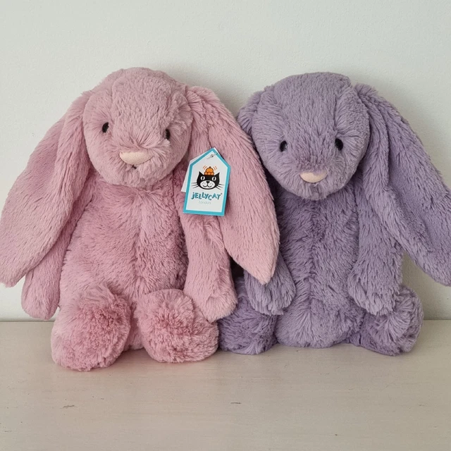 JELLYCAT OG PLUM Bashful New Bunny And Pink Rabbit Soft Toy Retired ...