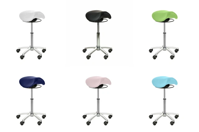 SATTELSITZ-HOCKER MIT SCHWING-MECHANISMUS Moderner Praxishocker mit ...