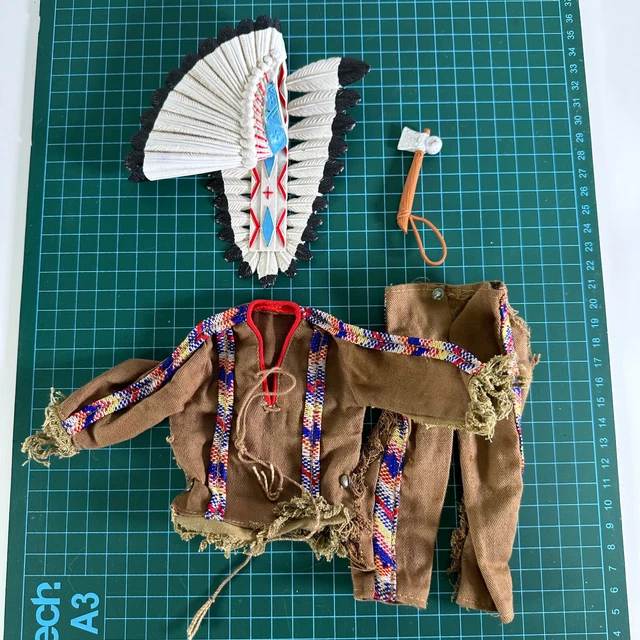 ACTION MAN INDIAN Brave Chief Outfit + Accessories - Vintage Tomahawk ...