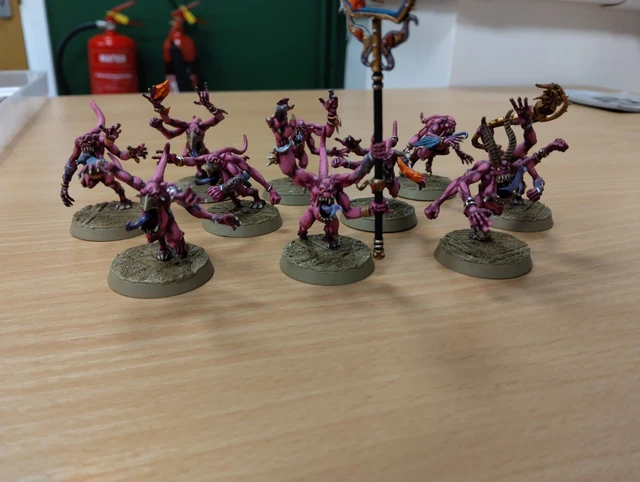 WARHAMMER 40K : AoS Daemons of Tzeentch Pink Horrors PAINTED £26.00 ...