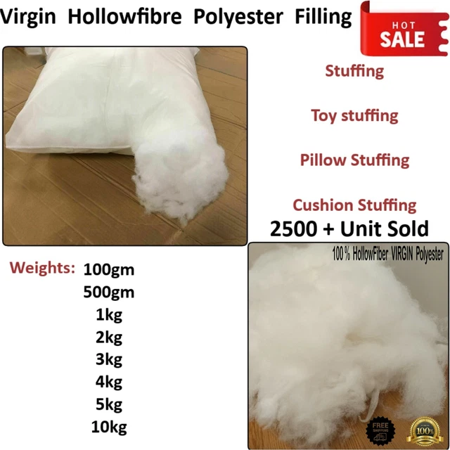 HOLLOWFIBRE VIRGIN POLYESTER Filling Soft Stuffing Toy Teddy Bear ...