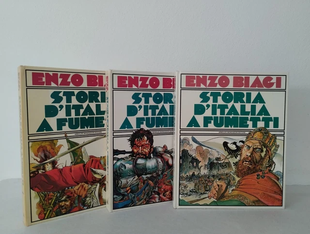 STORIA D'ITALIA A FUMETTI 3 libri Enzo Biagi / Arnoldo Mondadori Editore EUR 28,00 - PicClick IT