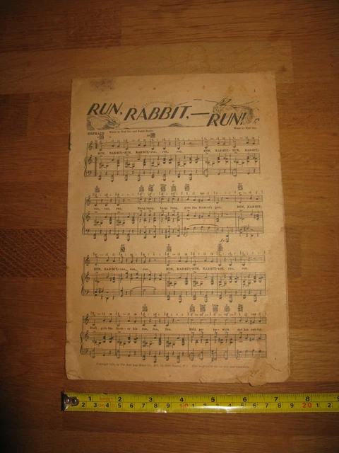 Run Rabbit Run Lyrics FOR SALE! - PicClick UK