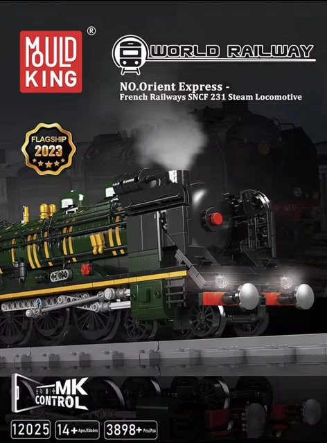 MOULD KING 12025 Orient Express SNCF 231 Dampflokomotiven-Bausatz | 3. ...