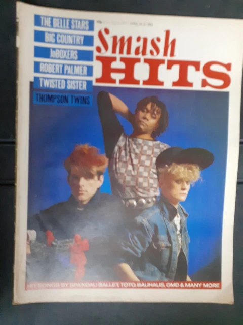 SMASH HITS POP Music Magazine Apr 1983 Thompson Twins On Cover Matt ...