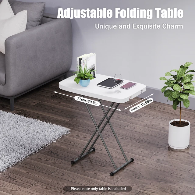 FOLDING TABLE PORTABLE Fold Up Liftable Tables Camping Table Garden ...