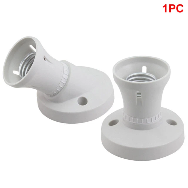 LAMP BASES SCREW Cap Plug Light Bulb Holder Wall Fixing Fitting E27 ...