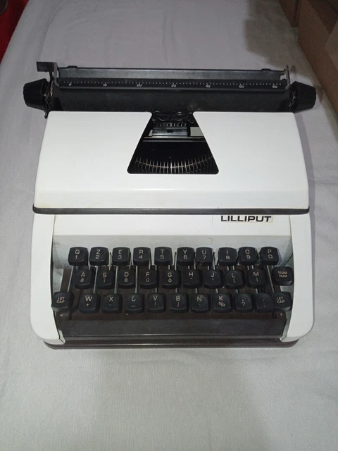 MACCHINA SCRIVERE LILLIPUT JUNIOR typewriter BIANCA 1960s vintage CON ...