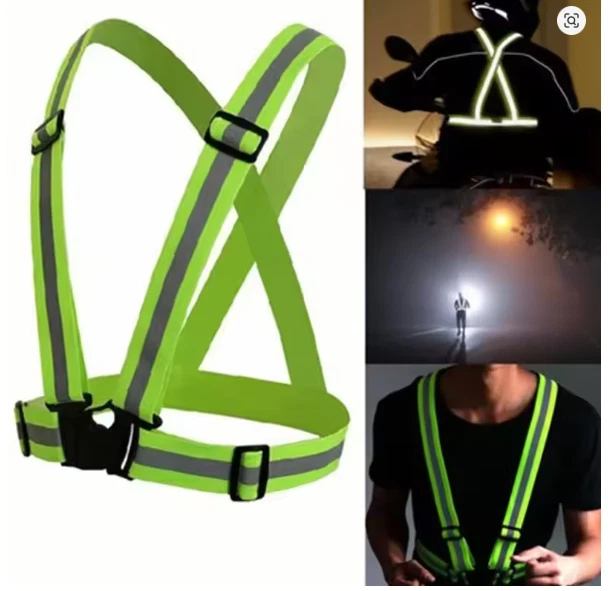 GREEN 1 OUTDOOR Adjustable Safety Vests Night Walking Highlight ...