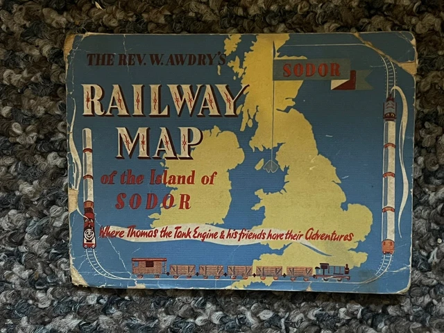 THOMAS THE TANK Engine Island of Sodor Map [1958] First Edition Rev W ...