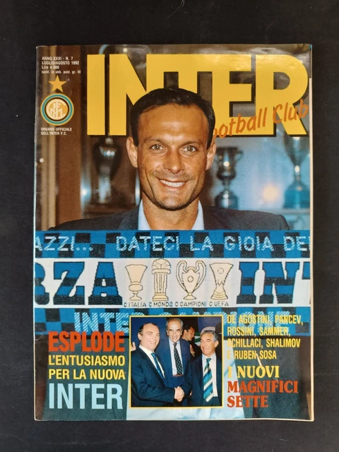 RIVISTA INTER FOOTBALL Club 1992 anno XXXI nr 7 Toto' Schillaci EUR 6 ...