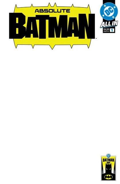 ABSOLUTE BATMAN #1 (Blank/Sketch Variant Comic)(Batman Day 2025) ~ Dc £ ...