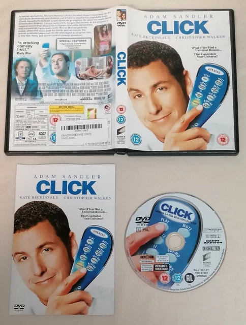 DVD - CLICK Adam Sandler Kate Beckinsale Christopher Walken PAL UK R2 ...