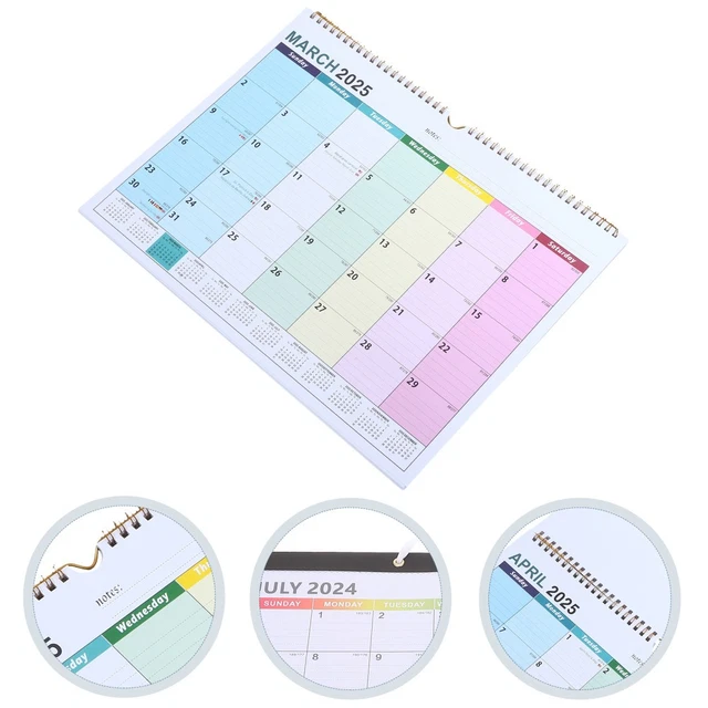 CALENDRIER MURAL CALENDRIER anglais Calendrier mensuel Calendrier mural ...