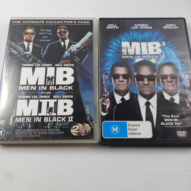 MEN IN BLACK DVD Bundle MIB 1, 2, 3, - Will Smith- Tommy Lee Jones ...