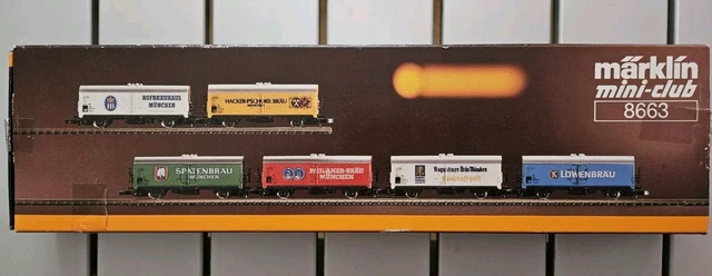 MÄRKLIN 8663 MINI-CLUB Bierwagen-Set Münchner Brauereien Spur Z Güterwagen EUR 55,00 - PicClick DE