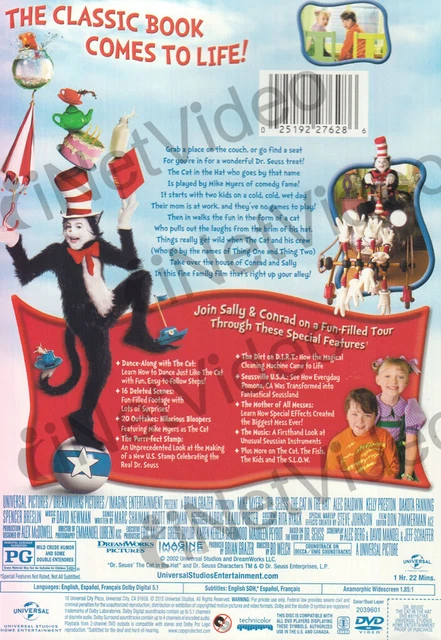 DR. SEUSS ' El Gato En Sombrero Nuevo DVD EUR 10,97 - PicClick ES