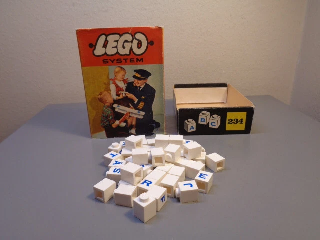 LEGO SYSTEM DENMARK 1950'S LETTER BRICKS SET No 234 VERY RARE SET NMINT ...