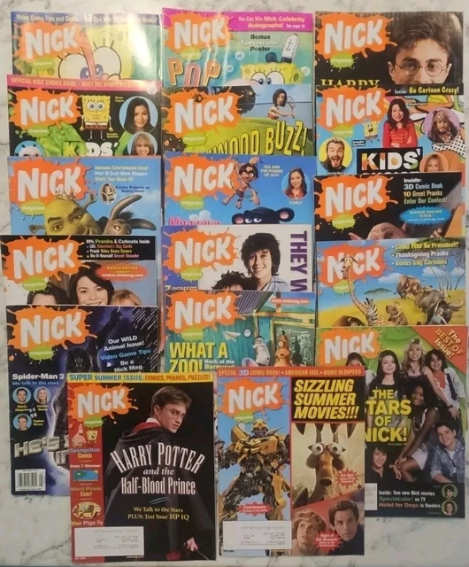 NICK MAGAZINE LOT of 17 Harry Potter SpongeBob Shrek Spiderman And More ...