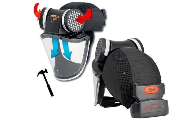 JSP POWERCAP ACTIVE Noir Universel Prise - 8HR Respiratoire Protection ...